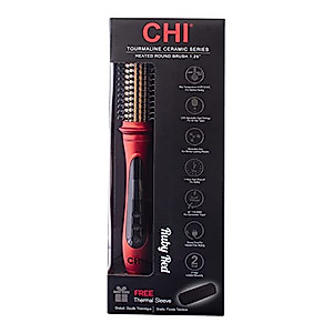 CHI Amplitude Ceramic Heated Round Brush, Ruby Red