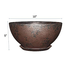 Classic Home and Garden 3/806LR/1 Premiere Collection Planter, Abigail 15", Lava Red