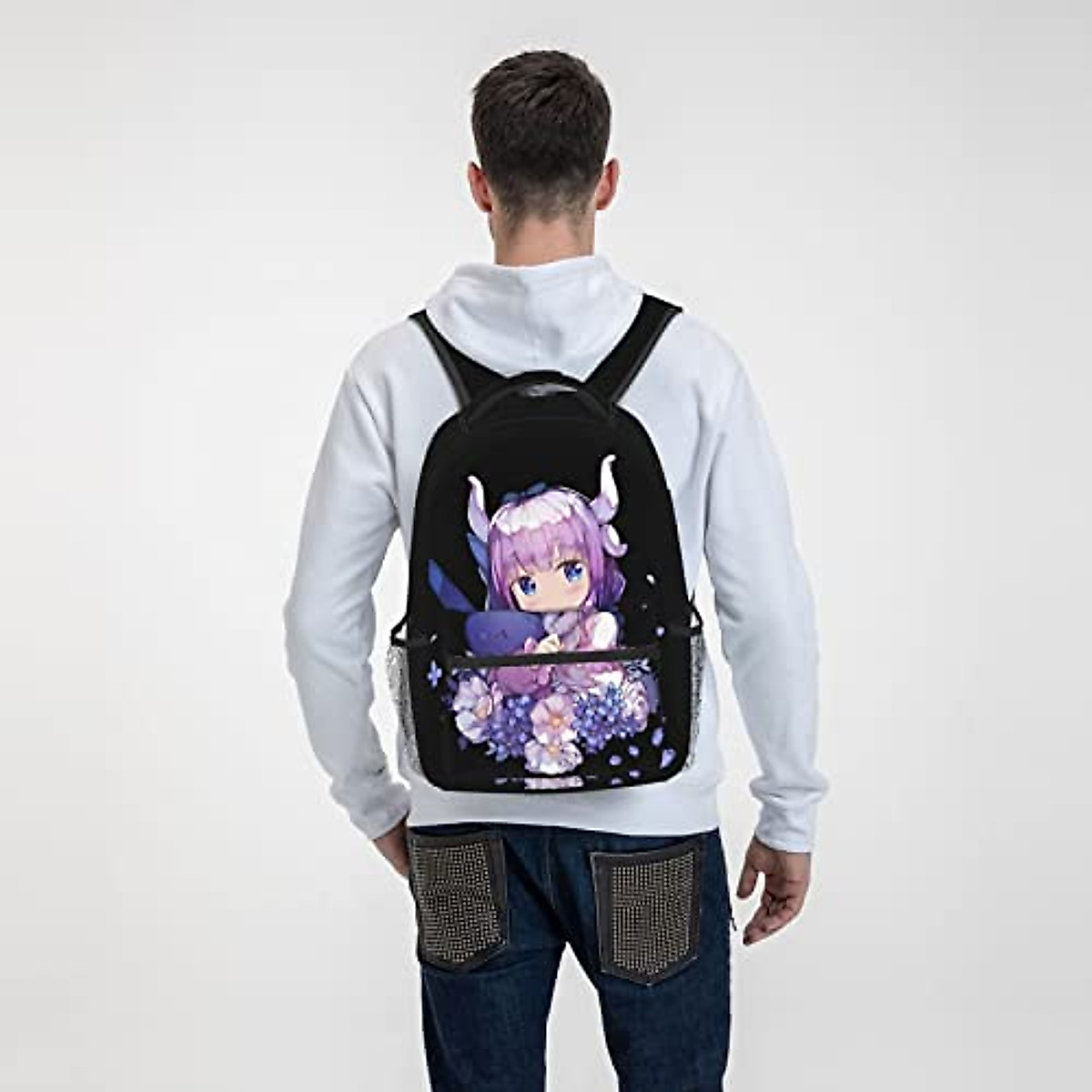 Anime Miss Kobayashi'S Dragon Maid Kanna Kamui Laptop Backpack Boy Girl Casual Bag Travel Daypack Bookbags