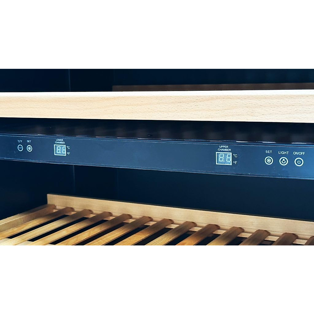 Elite Kitchen Supply Commercial Wine Cooler Dual Zone Refrigerator, ETL NSF 300-350 Bottles Reversible Fridge Merchandiser, Restaurant Bar Grocery Store