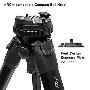 Peak Design Travel Tripod (Carbon Fiber) Ultra-Portable, Stable and Compact Professional Camera Tripod