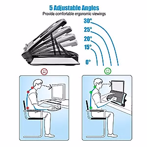 MAX SMART Laptop Lap Pad Laptop Stand with Attached Mouse Pad, Cushion and USB Cooling Fan, Non-Slip Heat Shield Tablet Computer Stand for Sturdy Work Station for Home, Office, Bed Sofa, Couch and Car