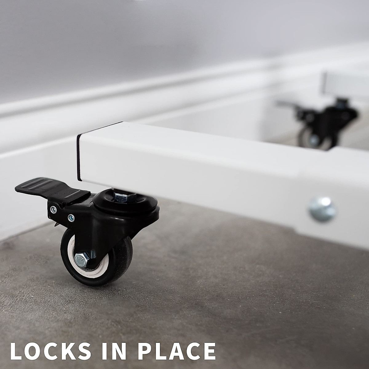 VIVO Mobile TV Cart for 13 to 50 inch Screens up to 44 lbs, LCD LED OLED 4K Smart Flat and Curved Monitor Panels, Rolling Stand, Locking Wheels, Max VESA 200x200, White, STAND-TV07W-W