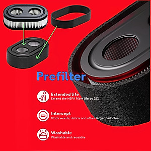 QMTCYXGS 4 Pack 593260 Lawn Mower Air Filter 798452 334404 Replacement, Fit for Most 675ex 675exi 500 500ex 550ex 625e 725exi Series Engines Models, Suitable For Troy Bilt TB110 TB200 TB230 Lawnmower