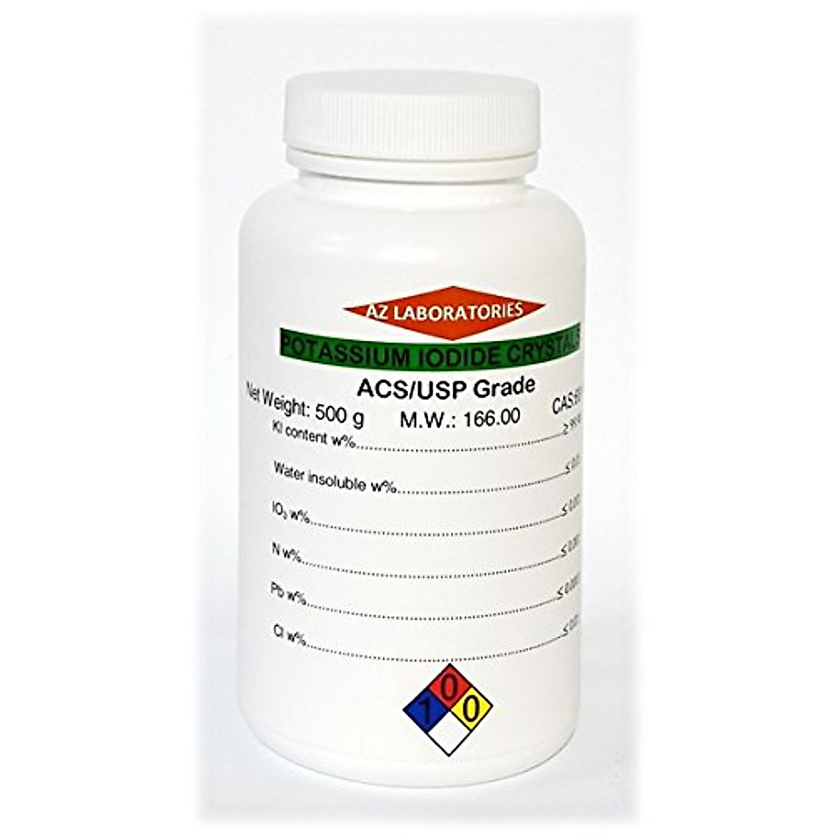 Potassium Iodide Reagent ACS/USP Granular Crystalline 99.9% Pure 0.5 kg 500 g
