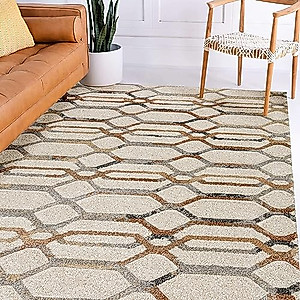 DALYN RUG Carmona CO7 Linen 8' x 10' Rectangle Soft Area Rug, Easy Clean, Non Shedding, Bedroom, Entry, Living Room, Dining Room, Kitchen Rug