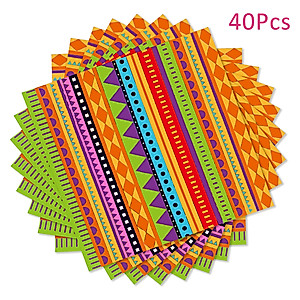 40Pcs Mexican Fiesta Paper Napkins Mexico Cactus Colorful Disposable Lunch Dinner Paper Napkin Set Mexican Fiesta Tableware Birthday Baby Shower Party Supplies
