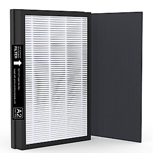 Vegebe A2 H13 True HEPA Replacement Filter, Compatible with Filtrete 3M A2 Room Air Purifier FAP-C02-A2, FAP-C03-A2, FAP-T03-A2, FAP-SC02L, Part No.1150101, Filter Size A2, 1-Pack