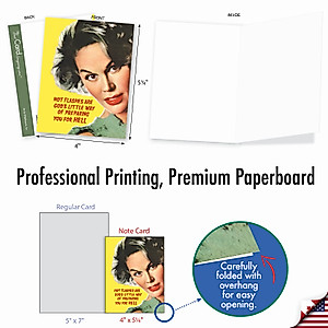 The Best Card Company - 10 Blank Funny Greeting Cards for Women (4 x 5.12 Inch) - Boxed All Occasion Assortment - Ageless Wisdom M6620OCB