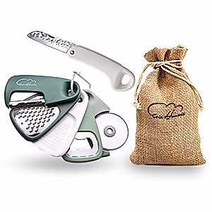 Kitchen Gadgets 6 Piece Set - Space Saving Kitchen Utensils Cooking Tools for Small Kitchen, Stainless Steel Accessories for RV inside Camper Kitchen Gadgets Gifts Essentials Dishwasher Safe(Green)