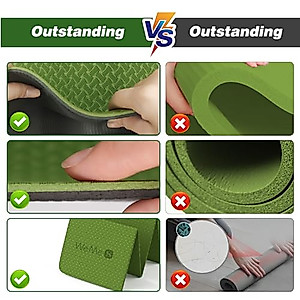 WEme Yoga Mat 1/4-Inch Thick Folding Yoga Mat TPE Eco-friendly High Density Anti-Tear Non-Slip Exercise & Fitness Mat, Foldable Easy Multipurpose Exercise Mat for Pilates, Home Workout