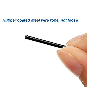 2 Pieces Hanging Closet Rod, Adjustable Width and Height, Clothes Hanging Bar Closet Organizer Rod Double Closet Rod Poles for Hanging Clothes Indoor Outdoor Closet Space-Saving (Black)