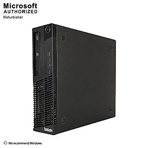 Lenovo ThinkCentre M72e Small Form Factor (SFF) Business Desktop, Intel Quad Core i3-3220 CPU, 8GB DDR3 RAM, 120 GB SSD, DVD, Windows 10 Pro 64 (Renewedd)