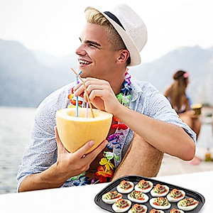 MT Products Plastic Deviled Egg Trays With Clear Lid For Twelve Egg Halves Disposable Made In The USA (Set of 12)