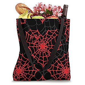 Cute Heart Spiderweb Gothic Goth Valentines Day Tote Bag