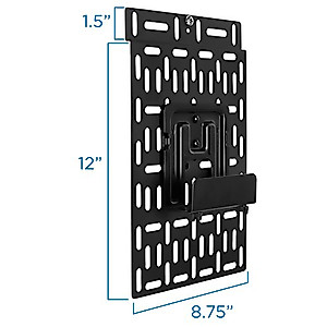 Mount-It! Cable Box Mount Behind TV | Adjustable Universal Mounting Bracket for Streaming Devices, Router, Modem, DVD | Wall and Behind TV Compatible, Steel