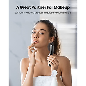 Gaiatop Portable Handheld Fan, Mini Rechargeable Folding Fans with Power Bank USB Battery Operated, Small Pocket Design for Eyelash Girls Women Travel Outdoor Black