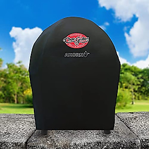 Char-Griller E6714 AKORN Jr. Portable Kamado Charcoal Grill + Grill Cover Bundle