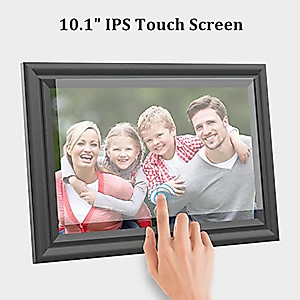 FRAMEO Digital Frame WiFi 10.1 Inch Digital Picture Frame, 16GB Storage, Auto-Rotate,IPS Touch Screen,Wall-mountable, Easy Setup and Share Photos and Videos via Free App from Anywhere