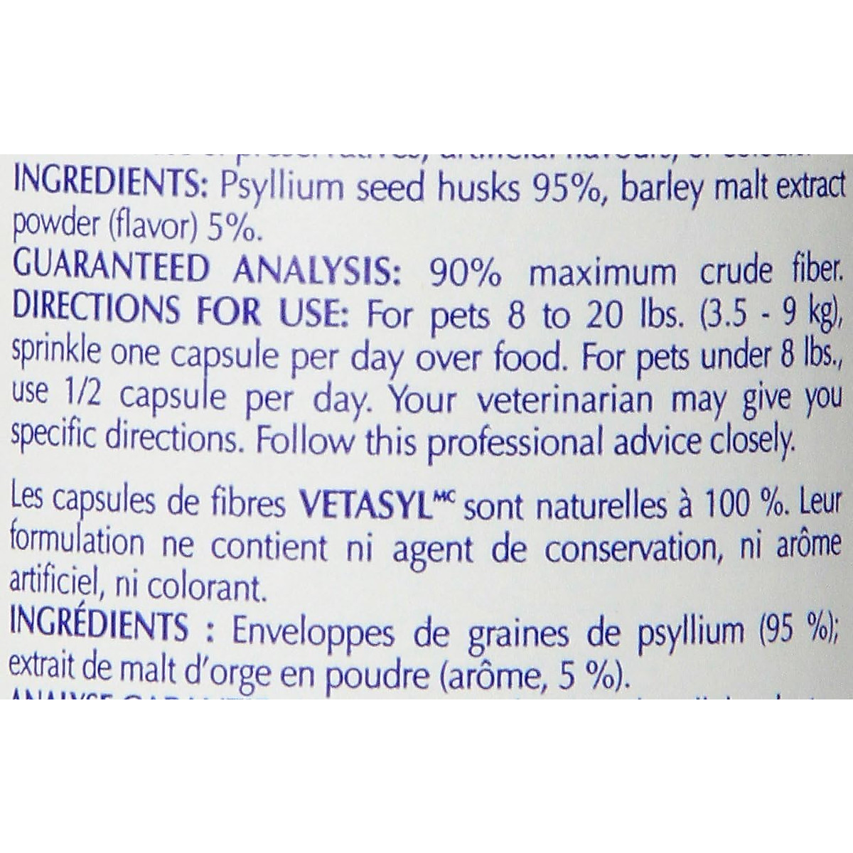 Virbac Vetasyl Fiber Supplement (100 Capsules)