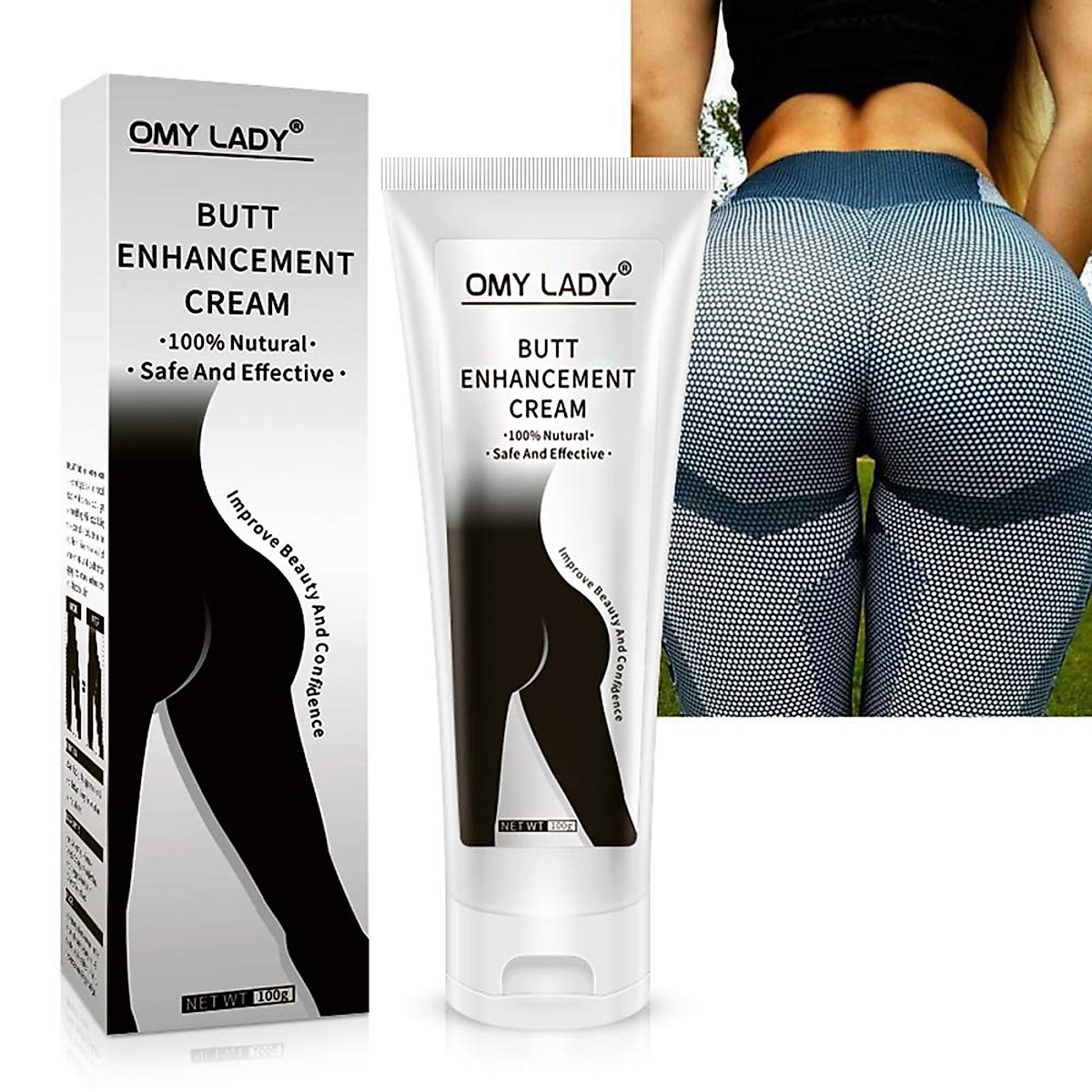 Butt Enhancement Cream, Buttocks Enlargement Enhancer Hip Butt Lifting, Improving Hip Sagging, Hip Dropping, Hip Grain Effective Butt Enlargement Massage Cream 100g