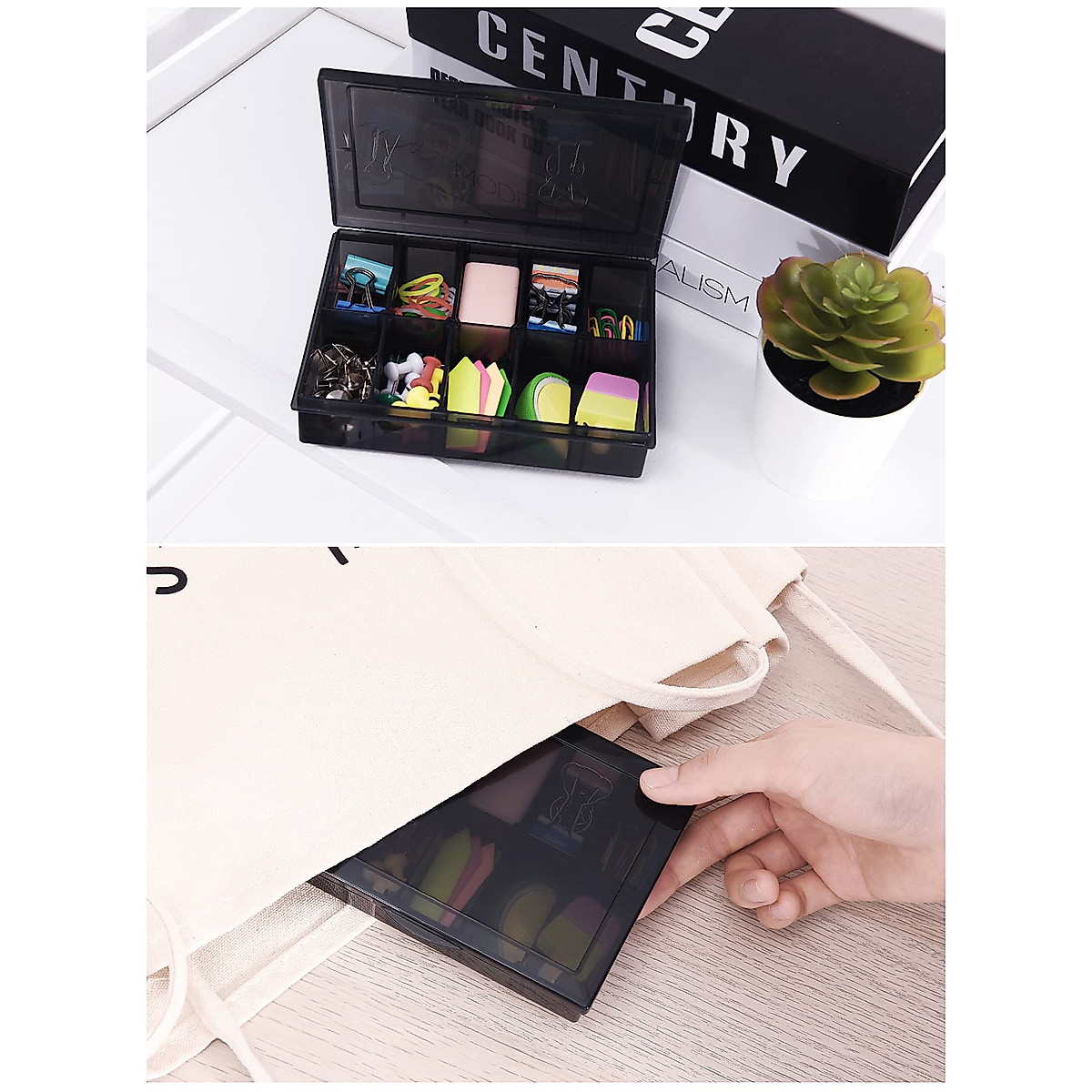 iBune Plastic Stackable Organizer Container