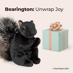 Bearington Acorn Black Plush Squirrel Stuffed Animal