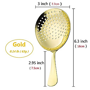 cocktail strainer,bar strainer,julep strainer,cocktail strainer for drinks,for Standard Cocktail Mixing Glass or Cocktail Shaker – Stainless Steel Strainer for Commercial or Home Bar