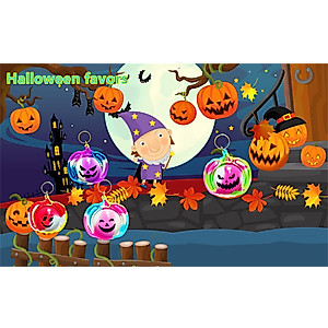 Roaqua Bulk Pumpkin Fidget Bubble Mini Pop，Small Birthday Halloween Party Favors Supplies and Student Prizes（30 Packs）