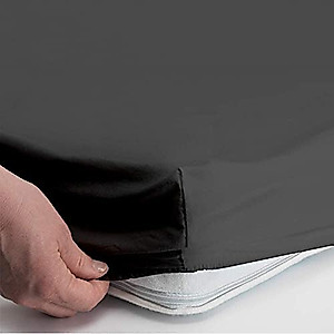 Cot Sheets 30" x 80" Set - Sheets for Camp Bunk Bed - Cot Size Mattress Sheets Fitted for Narrow Twin/RV's Bunk/Cot Size/Guest Bed/Army Cot - 4 PCs Cotton Bed Sheets Fit Upto 8" Deep (Dark Grey)