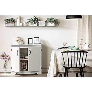 South Shore Farnel 2-Door Storage Cabinet-Pure White, Tall with 4