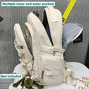 Leaper Water-resistant Laptop Backpacks Shoulder Backpack College Bag Travel Bag Satchel Black