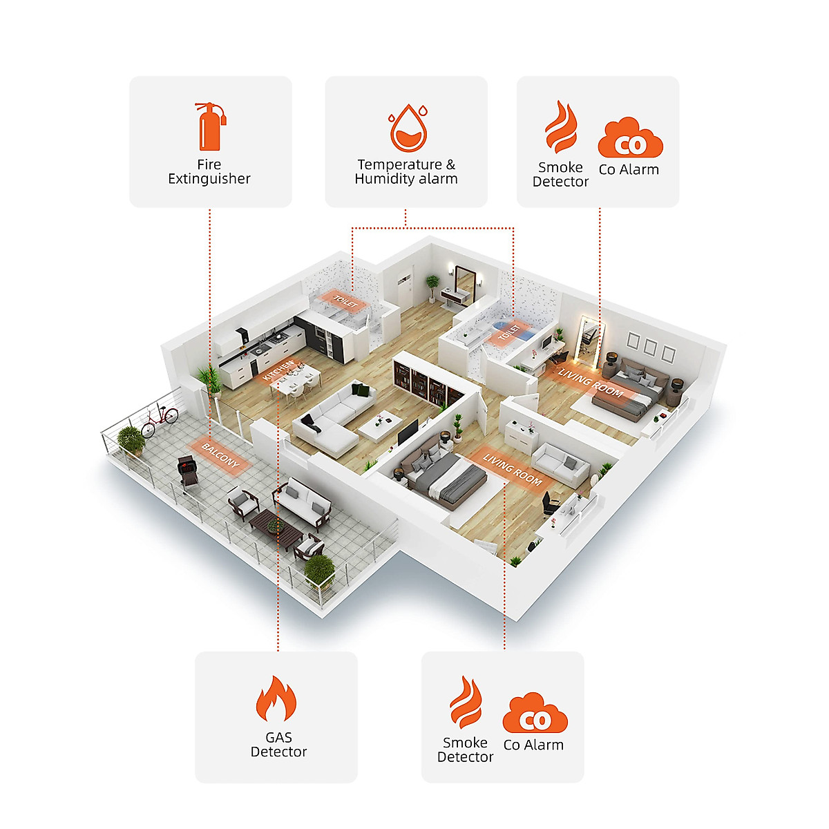 Jemay Fire Blanket, Fiberglass Fire Suppression Blanket for Kitchen, Emergency Blanket with Heat Insulation, Emergency Survival Safety Cover for Camping,School,4-Pack