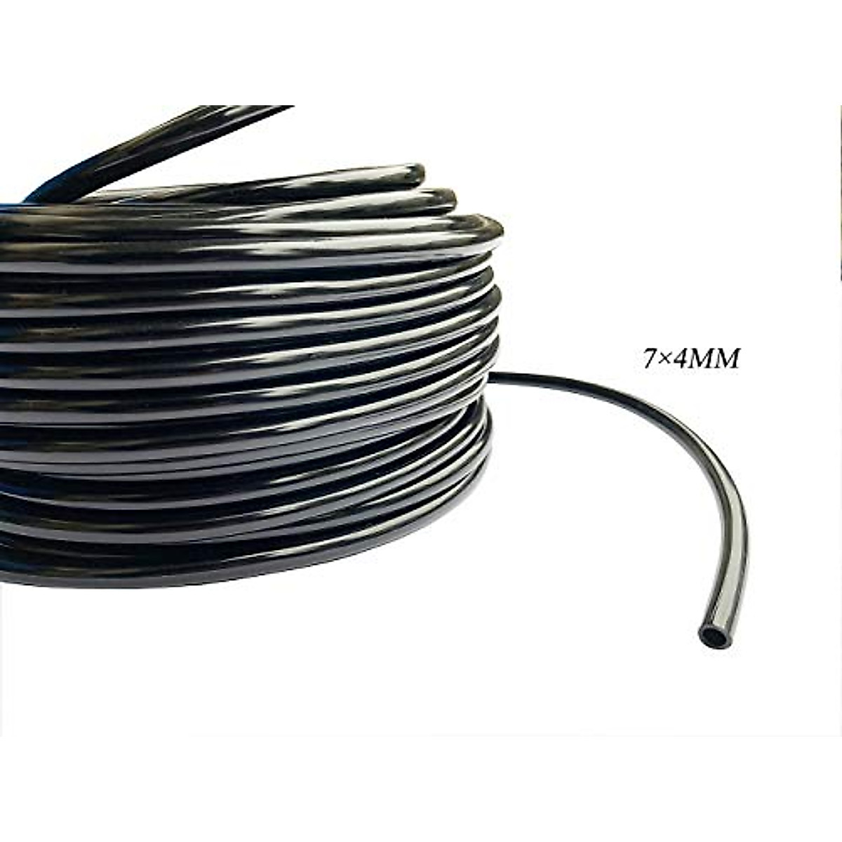 ZILIM 100ft 1/4inch(7 x 4mm) Blank Distribution Tubing Drip Irrigation Hose Garden Watering Tube Line(100’)