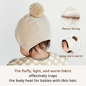 Konny Baby Fleece Winter Bonnet for Infant (Brown)