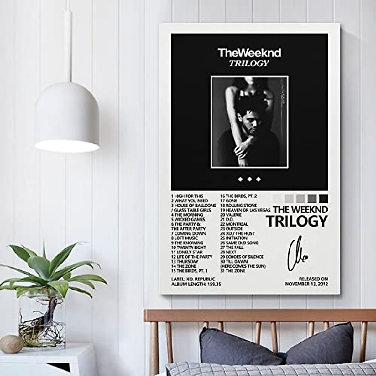 The Weeknd Poster Trilogy Album Cover Poster for Boys Room Canvas Wall Art Bedroom Decor 16x24inch(40x60cm)