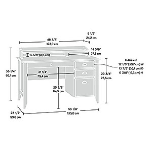 Sauder Shoal Creek Desk, Jamocha Wood finish