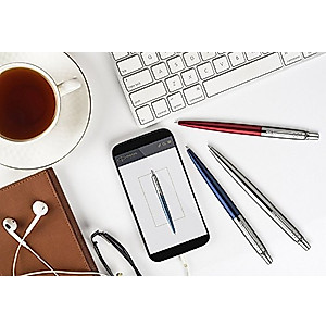 Parker Jotter London Trio Discovery Pack: Ballpoint Pen (Royal Blue), Gel Pen (Red Kensington) & Mechanical Pencil (Stainless Steel)