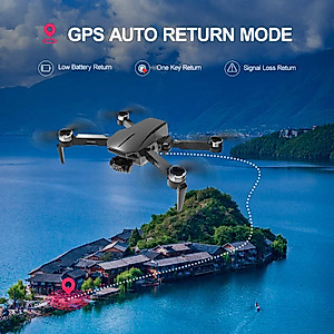 Drone with Camera 4K for Aldults,3-Axis Gimbal EIS Anti-shake,GPS Auto Return,Brushless Motor,2 Batteries About 60 Min Flight Time,5GHz FPV Transmission,Follow Me Mode Black
