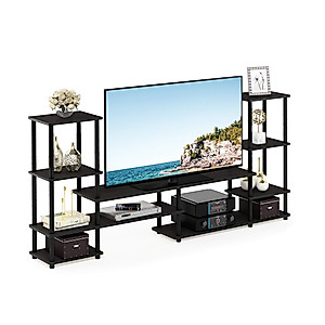 FURINNO Turn-N-Tube Grand Entertainment Center, Espresso/Black