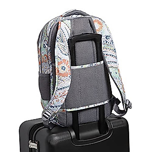 Vera Bradley Women's Recycled Lighten Up Reactive Grand Backpack, Citrus Paisley, One Size