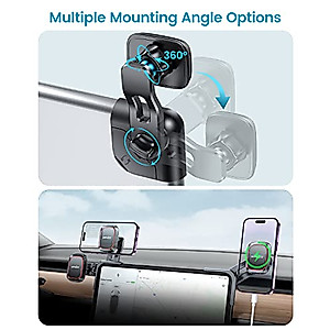 APPS2Car Magnetic Phone Mount for Tesla 3/Y, Tesla Phone Mount 【Flip Cover Design】【Double 3M Adhesive Pad】, Tesla Model 3/Y Accessories Strong Magnet Compatible with iPhone 14/13/12/Samsung All Phones