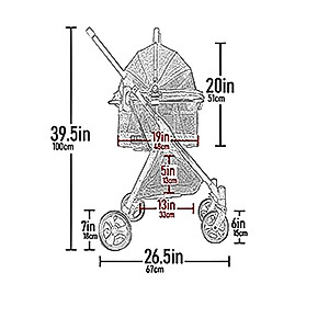 Pet Gear 3-in-1 Travel System, View 360 Stroller Converts to Carrier and Booster Seat with Easy Click N Go Technology, for Small Dogs & Cats, 4 Colors