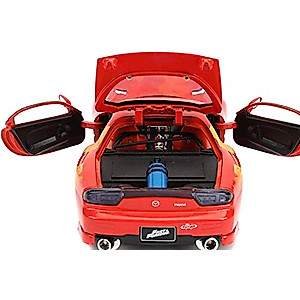 Jada Toys Fast & Furious 1:24 Orange JLS Mazda RX-7 Die-cast Car, Toys for Kids and Adults (30747)