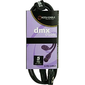 ADJ Products AC5PDMX5 Stage And Studio Power Cable, Black