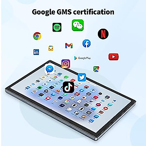Android Tablet, 10 Inch Android 12 Tablet, 8GB RAM 128GB ROM, 1TB Expand, Android Tablet with 5G WiFi, 4G/LTE, 8000 mAh Battery, Dual Camera, Bluetooth 5.0, FHD IPS Touch Screen, GPS, GMS Certified