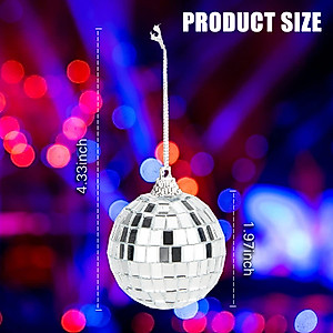 Mirror Disco Balls Set - Silver Reflective Mirror Balls Easy to Hang Suitable for Weddings, Parties and Family Celebrations (6 pcs)