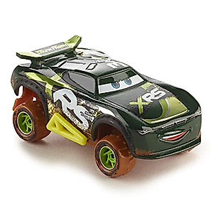 Disney Car Toys XRS Mud Racing Steve Slick Lapage Vehicle 155 Scale Die-Casts, Real Suspensions, Off-Road, Dirt-Splashed Design, All-Terrain Wheels, Ages 3 and upâ€‹