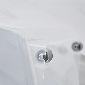 HANAMYA 15 Liter / 30 lbs Rice Storage Container with Measuring Cup, BPA free, For Rice | Grain | Pet Food | Flour, 2 counts, Clear