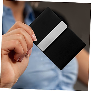 VILLCASE 3pcs Business Card Holder Business Card Organizer Name Card Case Business Card Stand Leather Wallet for Men International Travel Must Haves Pocket Metal Business Card Bag Women's